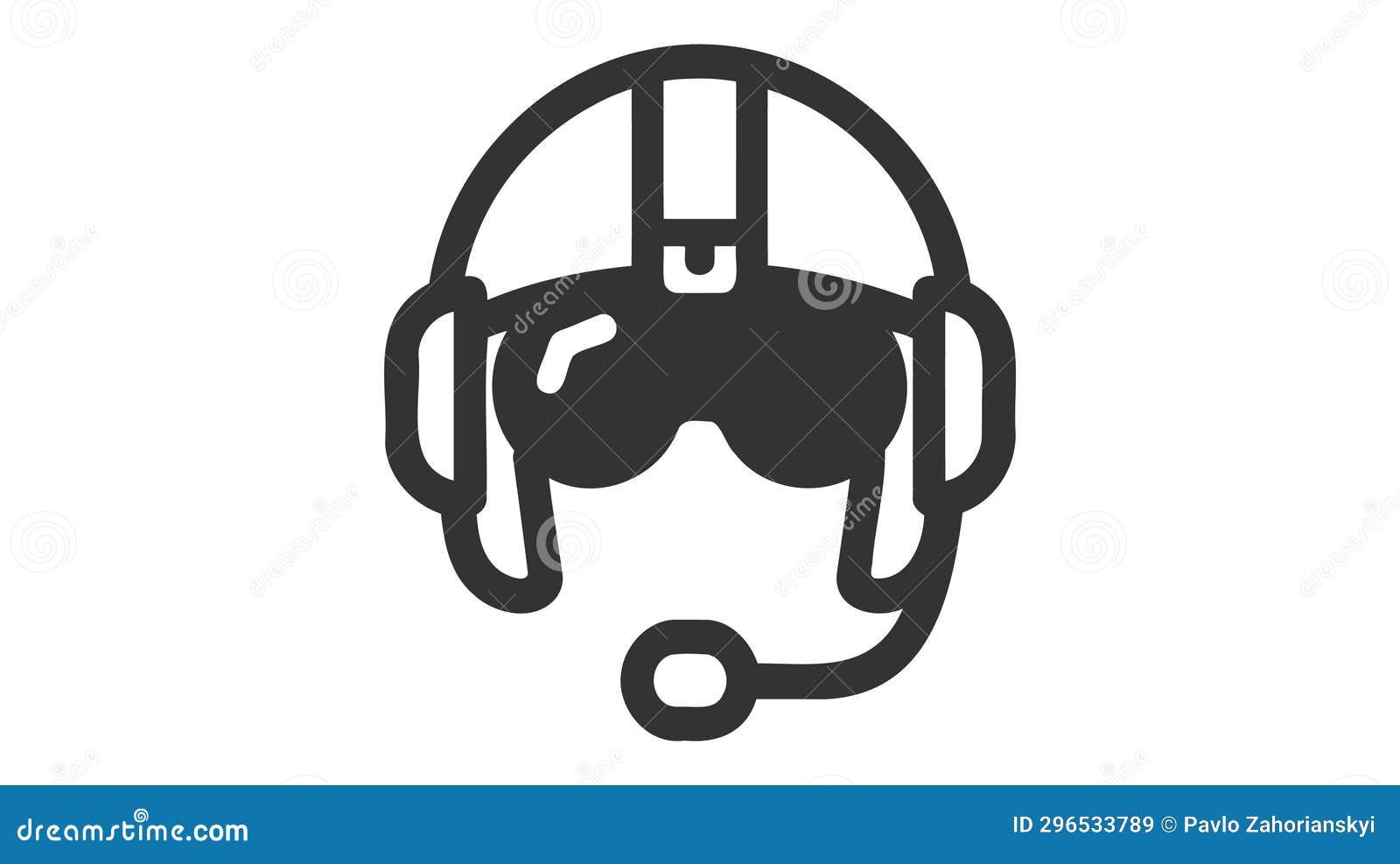 Pilot Helmet Icon. Airforce, Army Symbol - Vector Stock Illustration ...