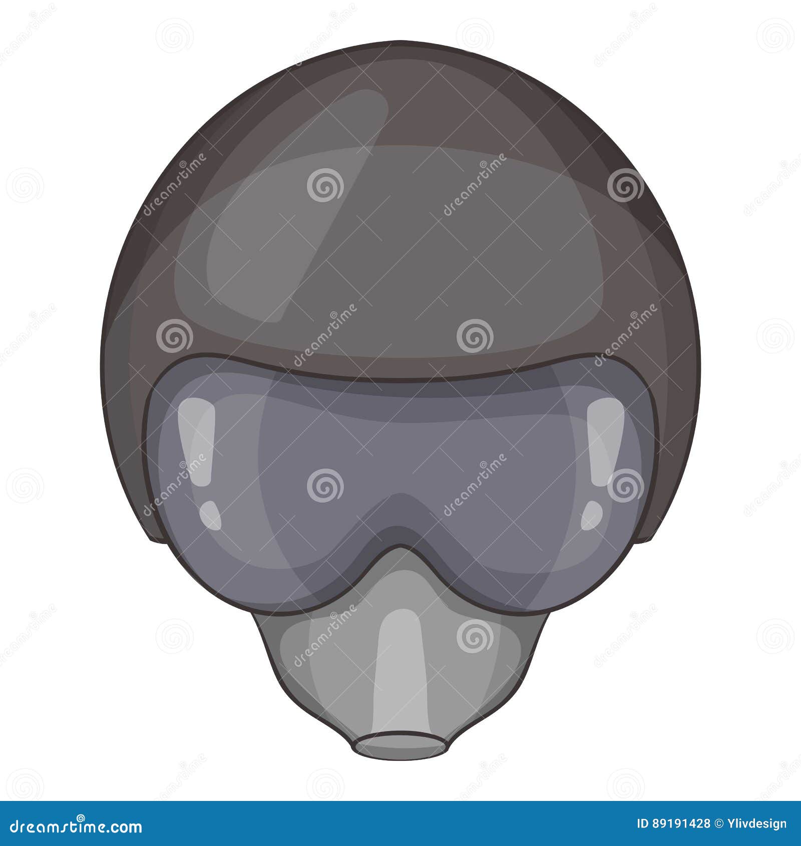 Pilot Helmet Icon, Cartoon Style Stock Vector - Illustration of cartoon ...
