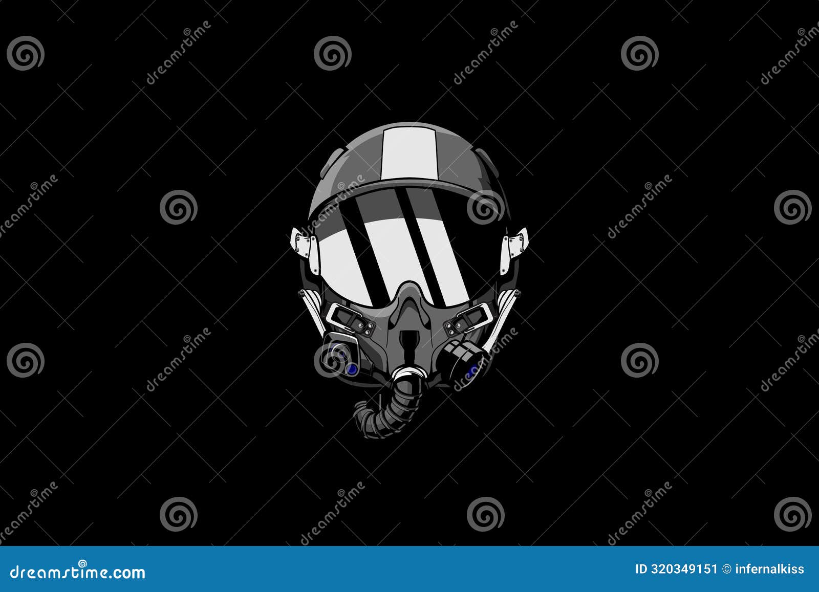 Pilot Helmet Vector Image Template Stock Vector - Illustration of ...