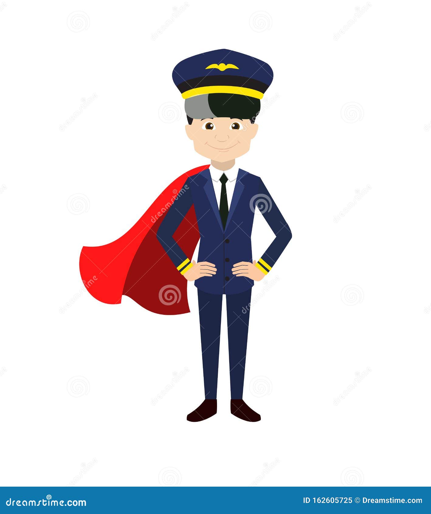 Pilot - I Super Hero Costume Vektor Illustrationer - Illustration av ...