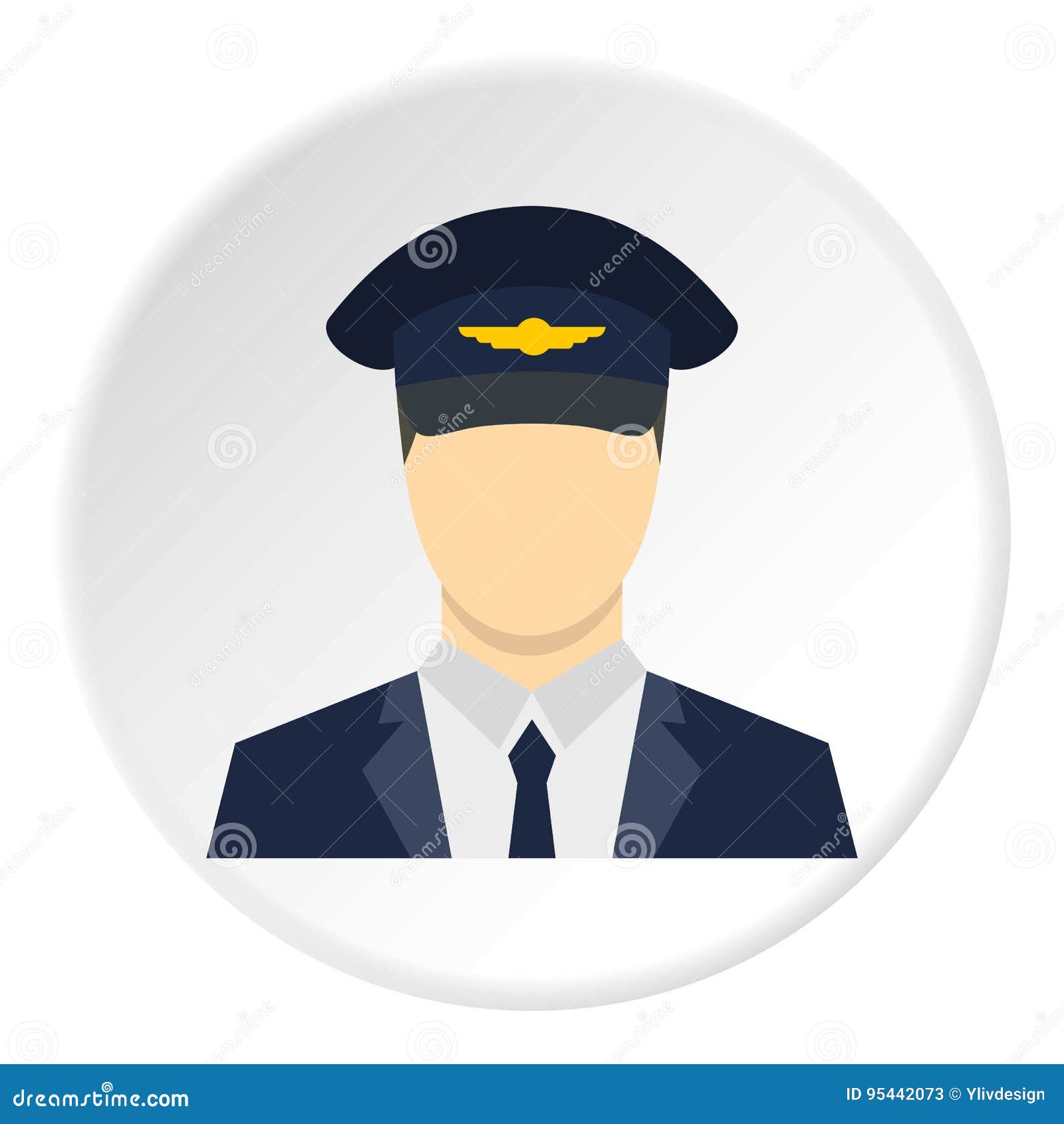 Pilot icon circle stock vector. Illustration of flight - 95442073