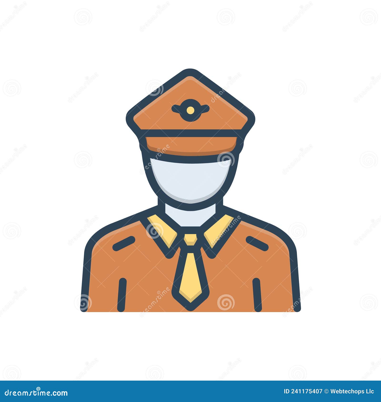 Color Illustration Icon for Pilot, Control and Captain Stock ...