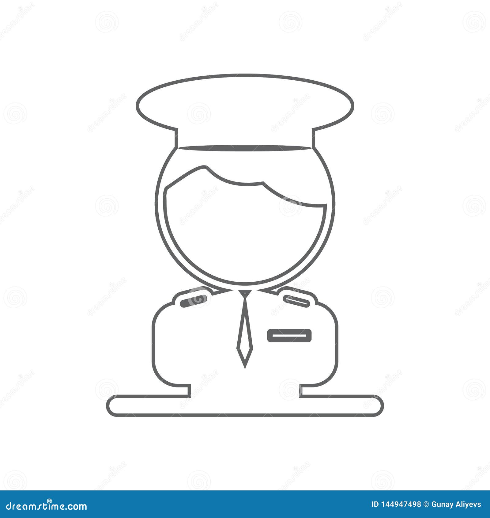 Pilot Icon. Element of Airport for Mobile Concept and Web Apps Icon ...
