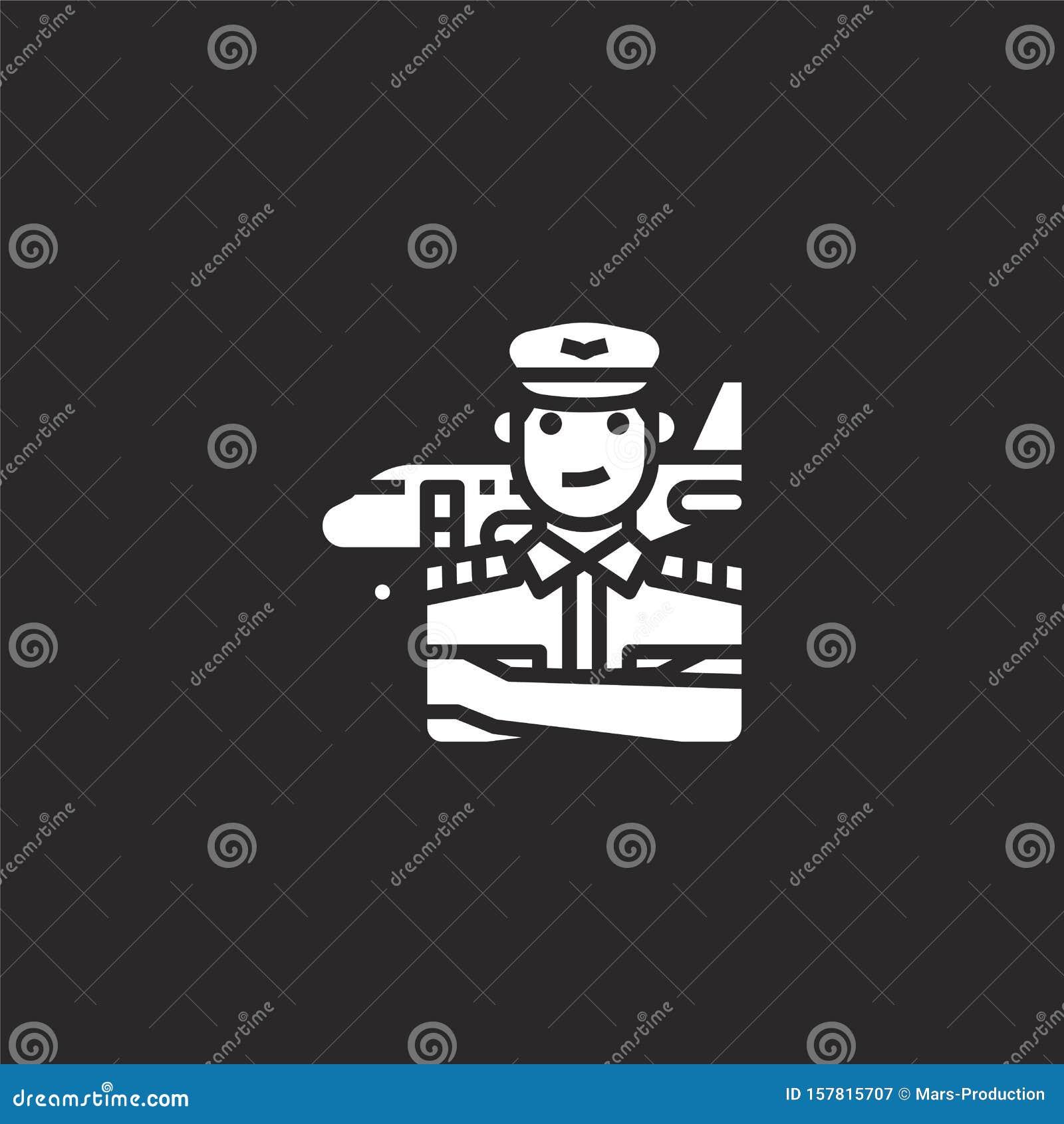 Pilot Icon. Filled Pilot Icon for Website Design and Mobile, App ...