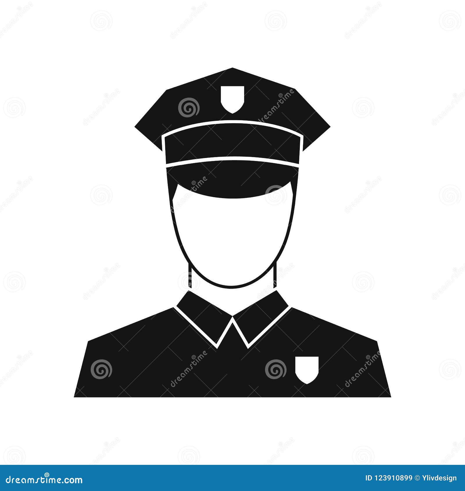 Pilot icon in simple style stock illustration. Illustration of ...