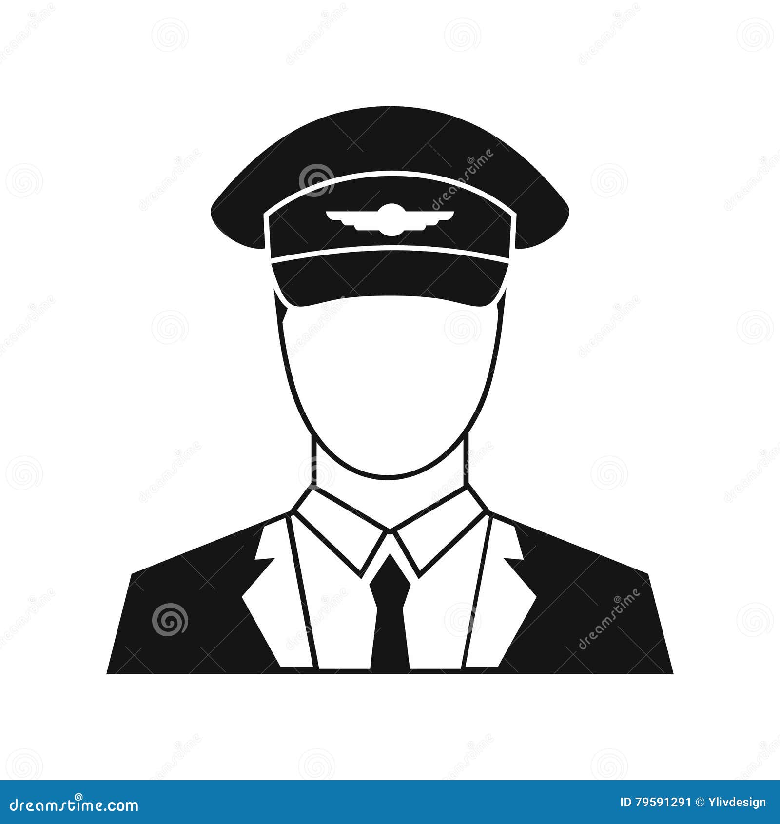 Pilot Icon. Monochrome Style Design From Professions Icon Collection ...