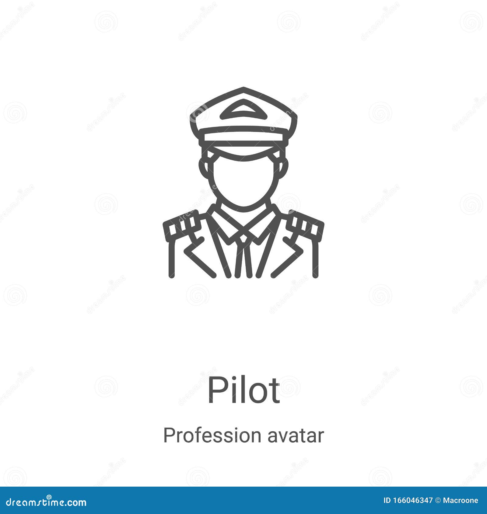 Pilot Linear Icons Set. Aviator, Cockpit, Flight, Navigation, Aircraft ...