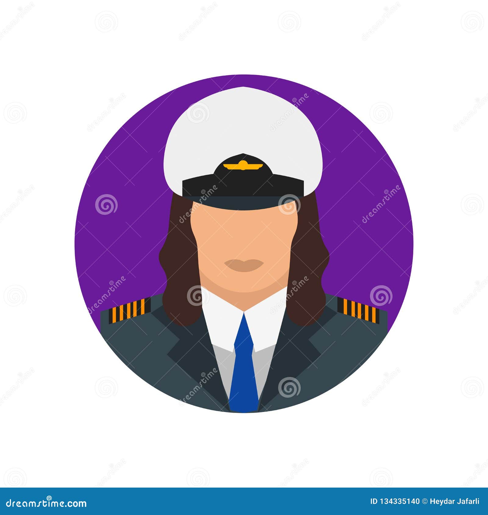 Pilot Icon Vector Sign and Symbol Isolated on White Background, Pilot ...