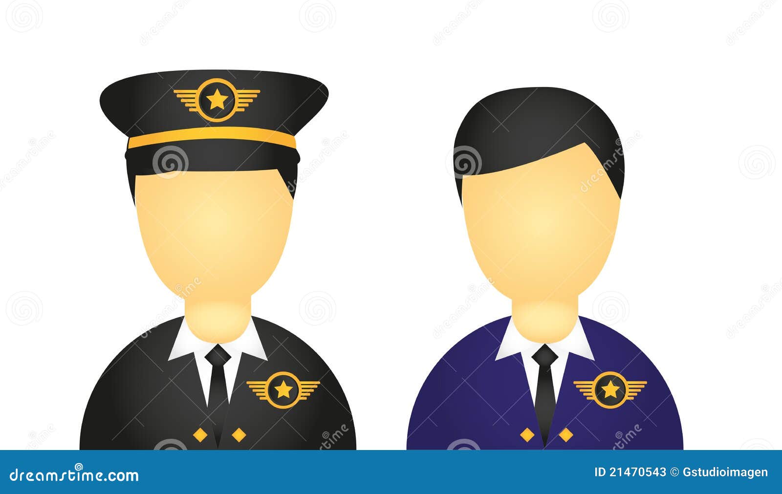 Pilot Icons Set. Flat Design, Linear And Color Styles. Parachute ...