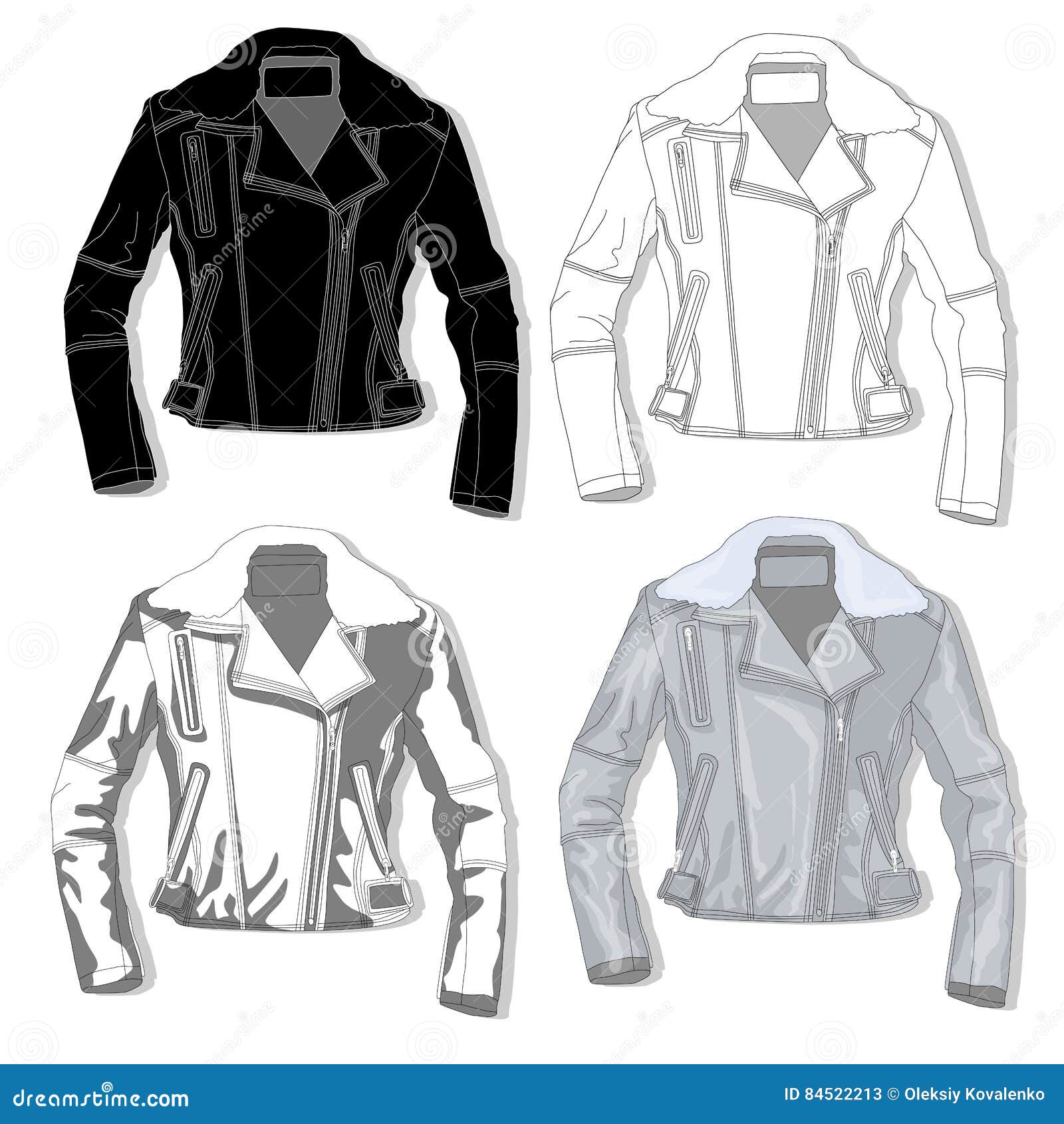 Pilot Jacket. Bomber. Vector. Stock Vector - Illustration of grunge ...