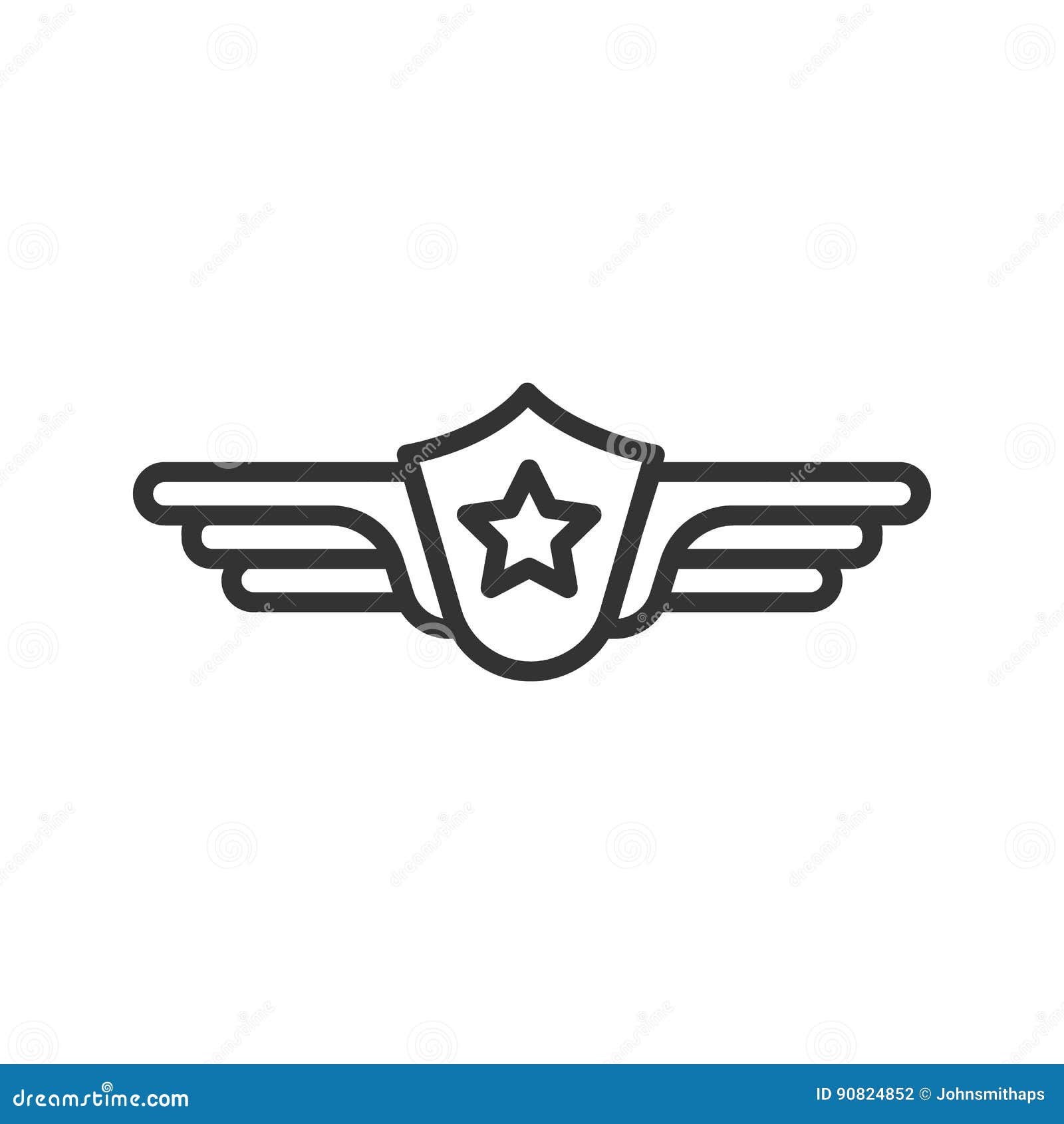 Pilot Label Linear Icon. Thin Line Illustration. Vector Isolated ...