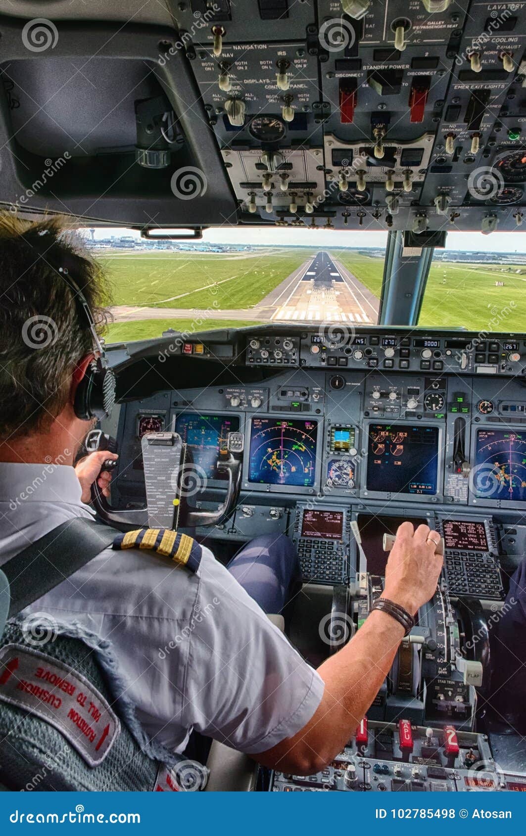 Pilot Landing a Plane editorial stock photo. Image of horizontal ...