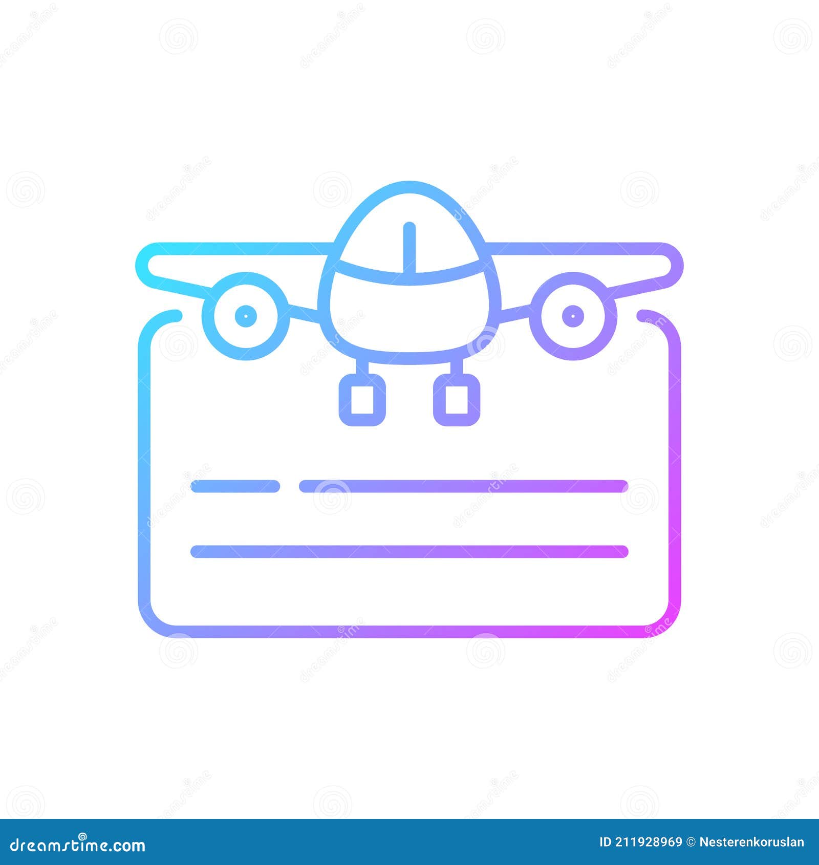 Pilot License Gradient Linear Vector Icon Stock Vector - Illustration ...