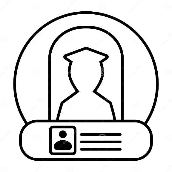 Pilot License Identification Vector Icon. Stock Vector - Illustration ...