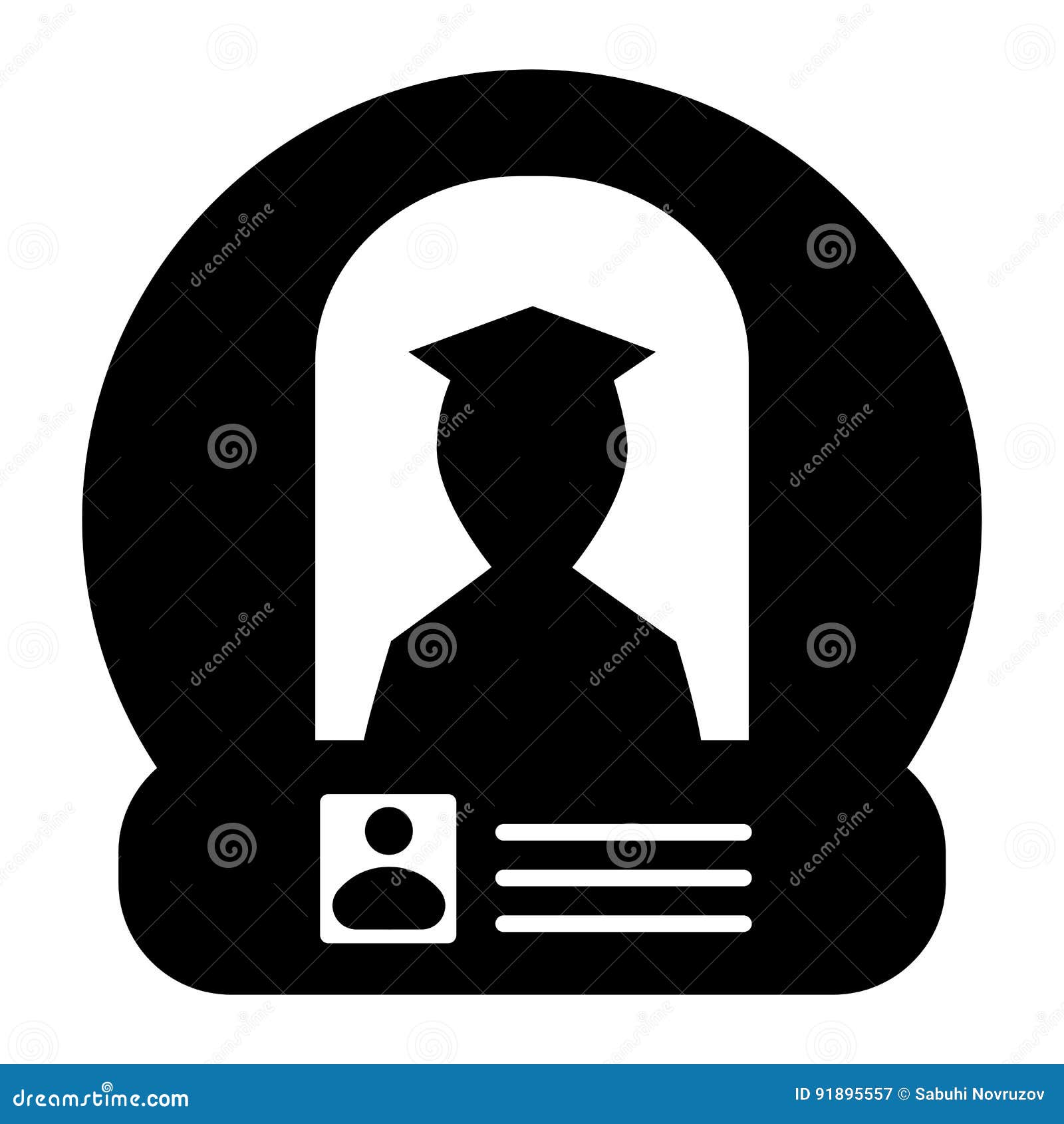 Pilot License Identification Vector Icon. Stock Vector - Illustration ...