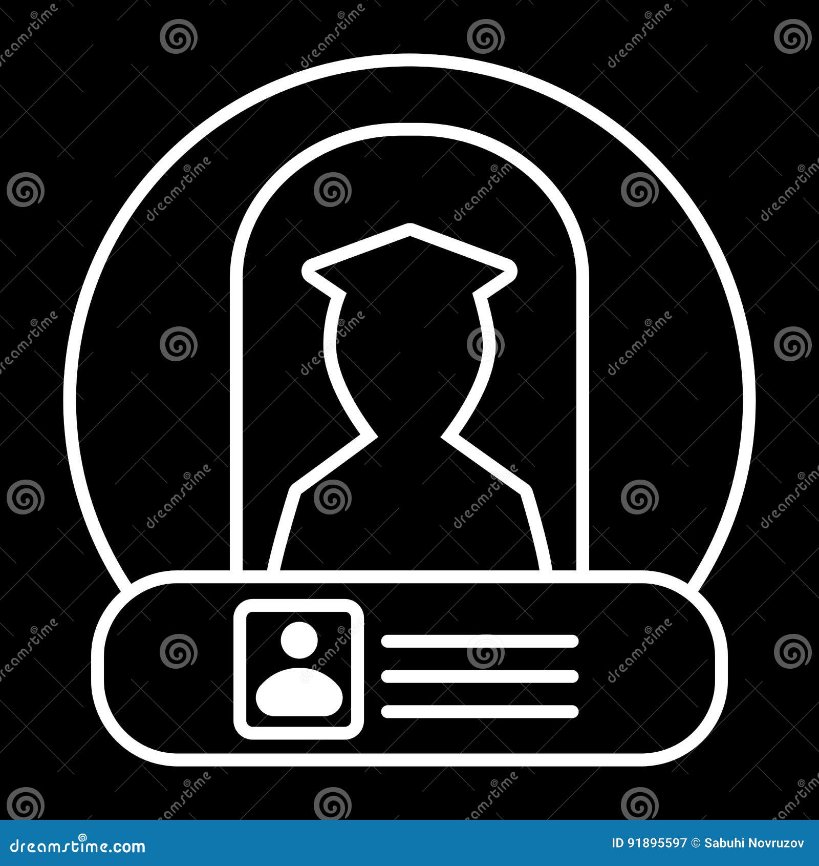 Pilot License Identification Vector Icon. Stock Vector - Illustration ...