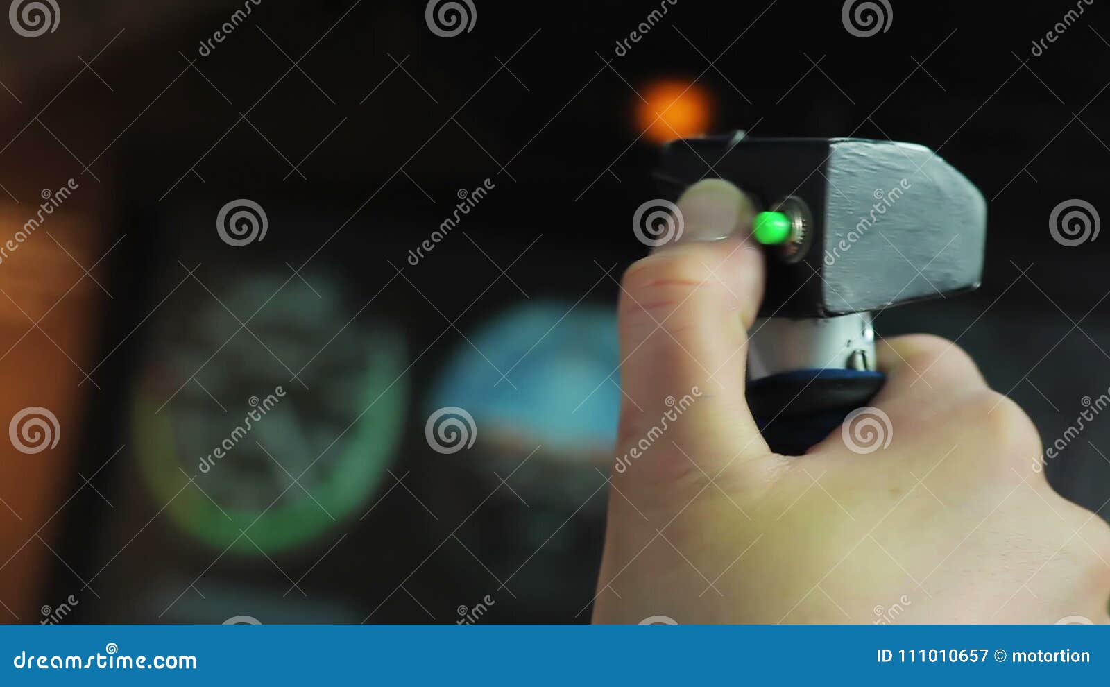 Pilot of Military Fighter Pushing Launch Button on Control Stick, War ...