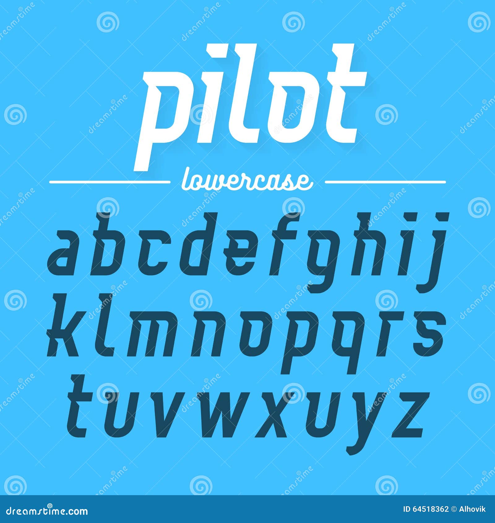 Pilot, modern font stock vector. Illustration of character - 64518362