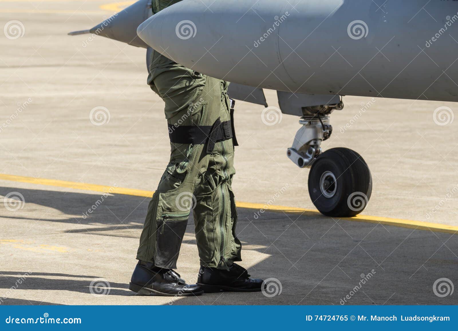 Pilot and Pilot Suit ,the Pilot Walked the Plane Check before the ...