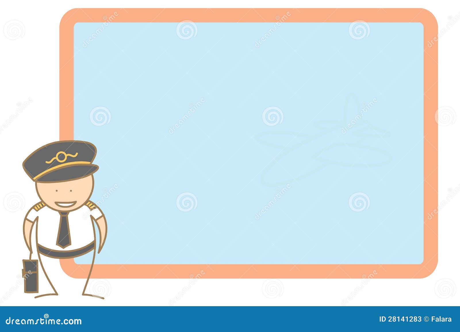 Pilot Present Message on Board Stock Illustration - Illustration of ...