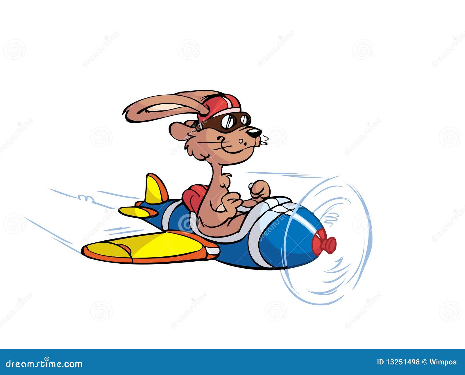 Pilot rabbit stock vector. Illustration of mammal, stunt - 13251498