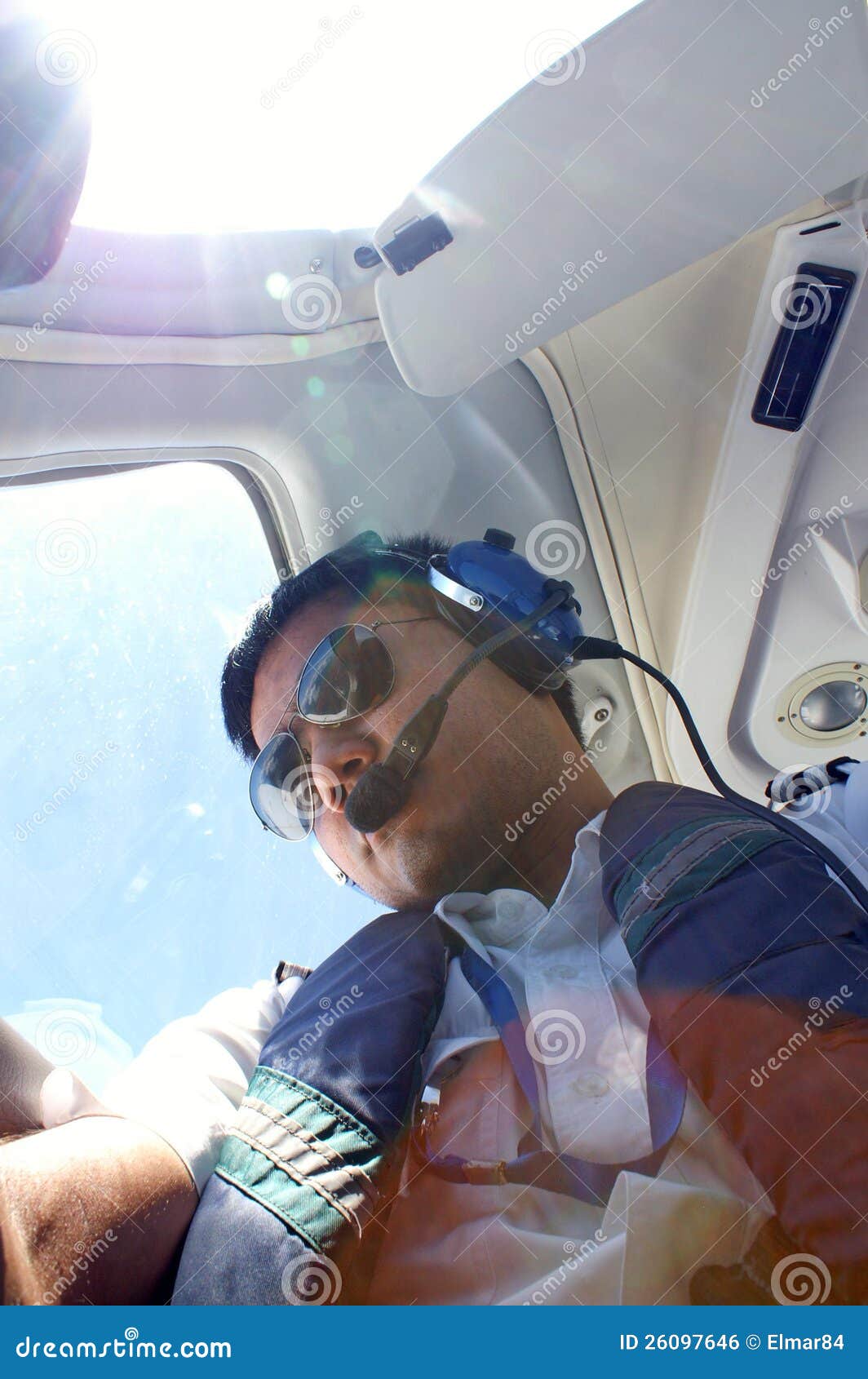 Pilot Self Portrait stock photo. Image of yoke, flying - 26097646