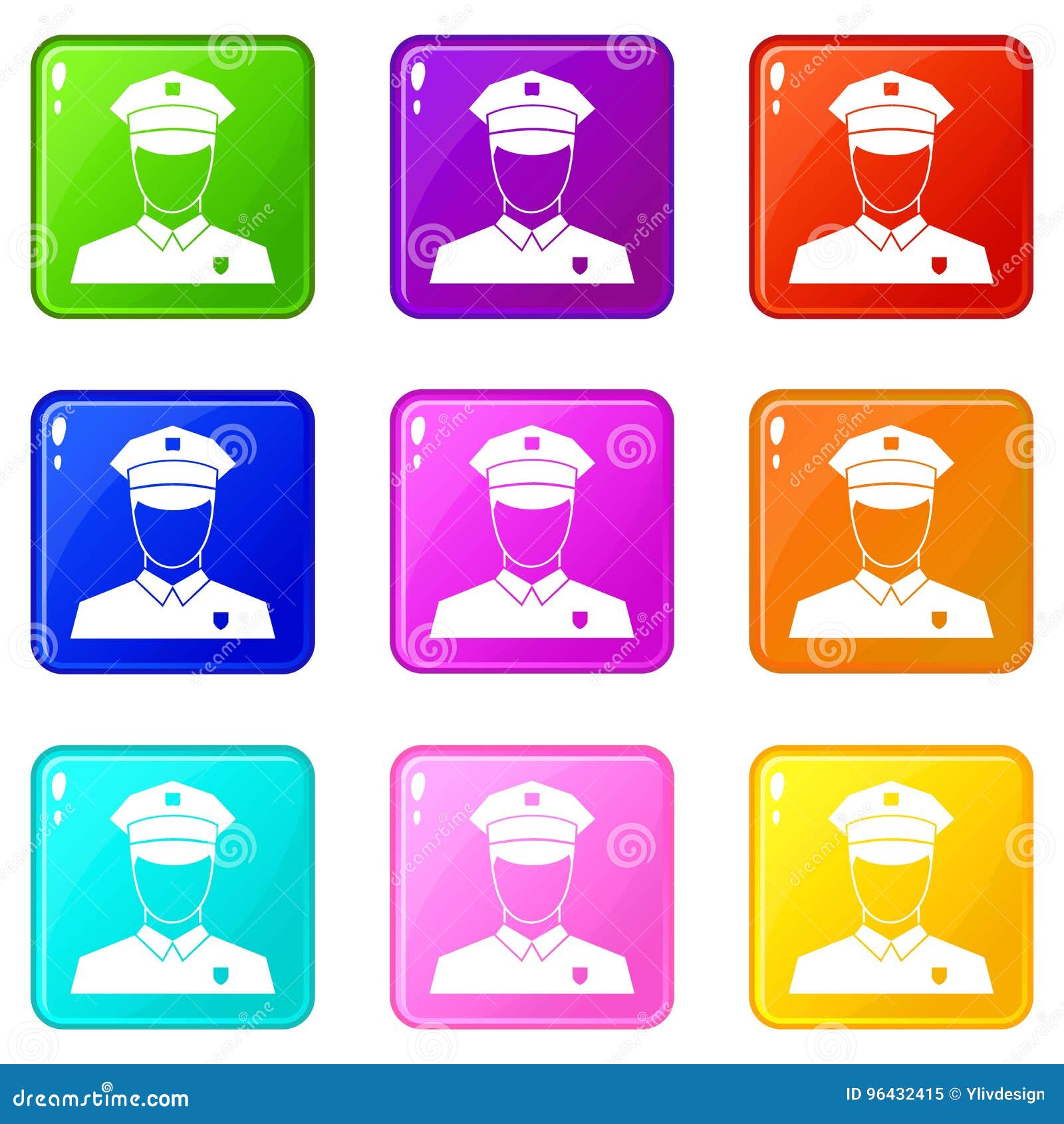 Pilot Icons Set. Flat Design, Linear And Color Styles. Parachute ...