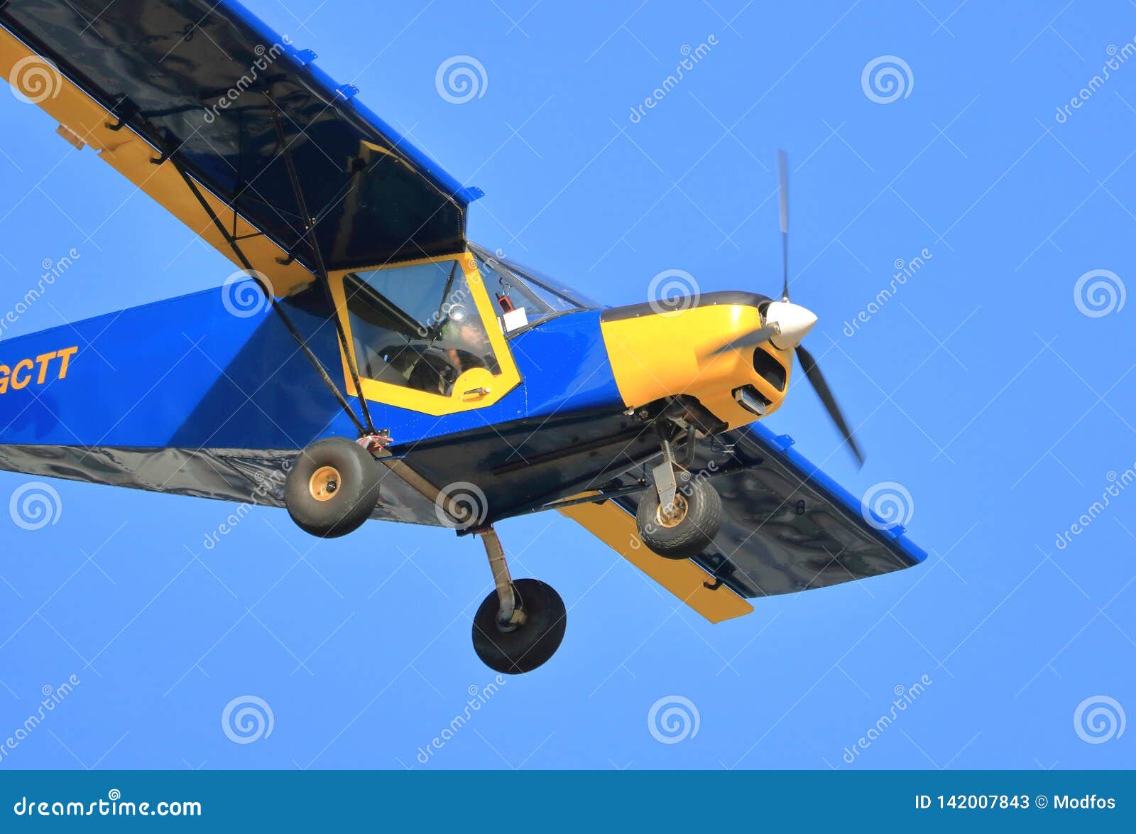 Pilot and Single Engine Plane in Flight Editorial Stock Photo - Image ...