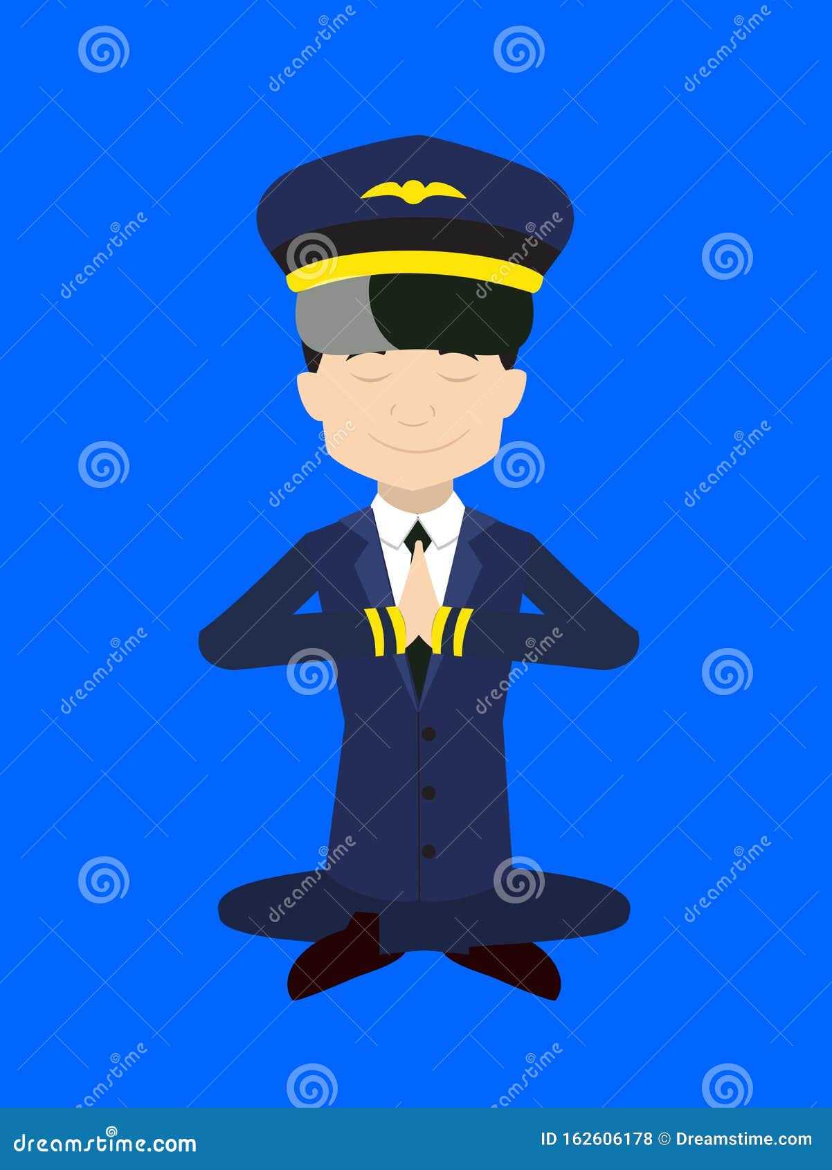 Pilot - Sitting and Praying Stock Vector - Illustration of comfort ...