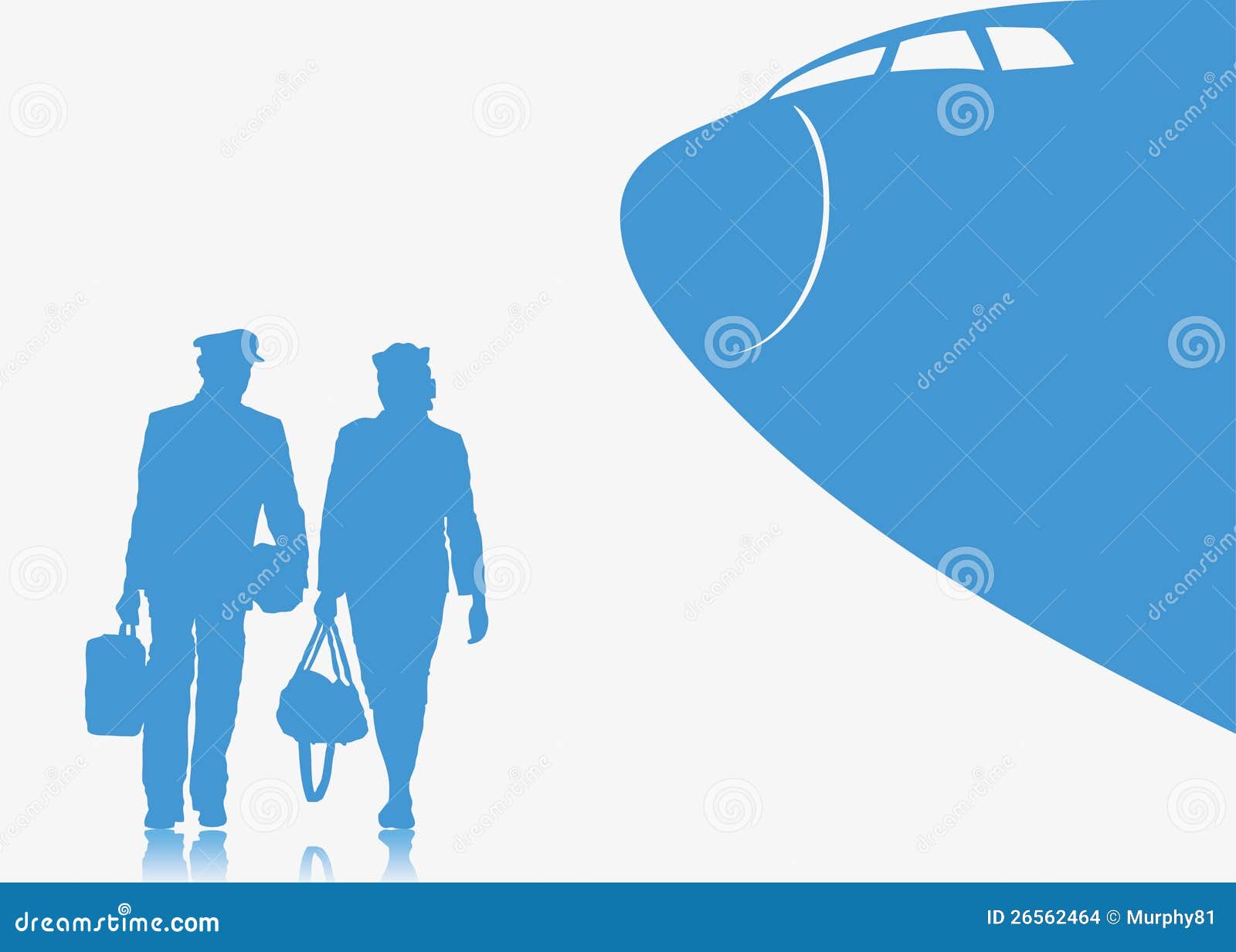Pilot and Stewardess Background Stock Vector - Illustration of airplane ...