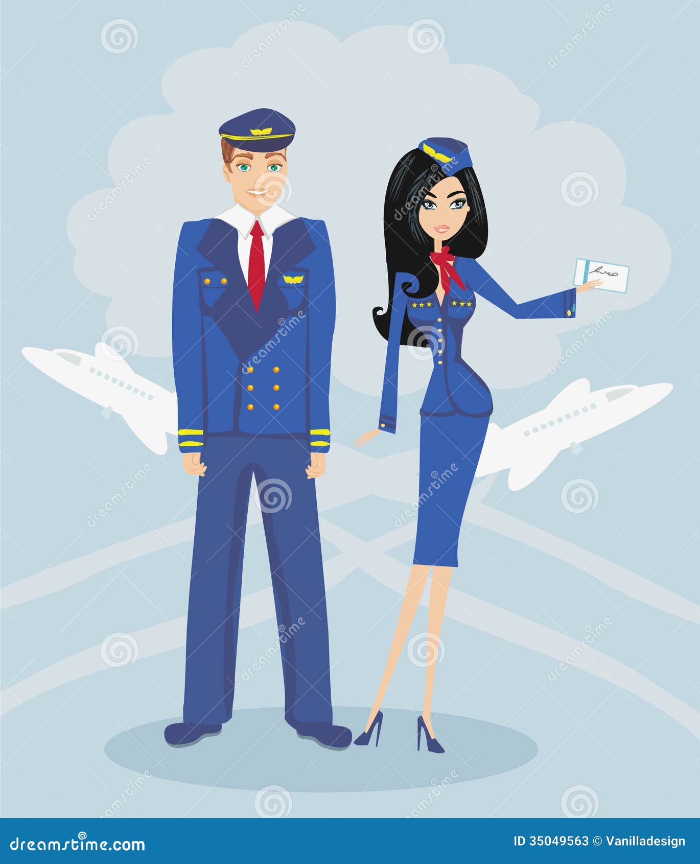 Pair Of Pilot Captain Four Golden Bars Epaulets. 3d Rendering Stock ...