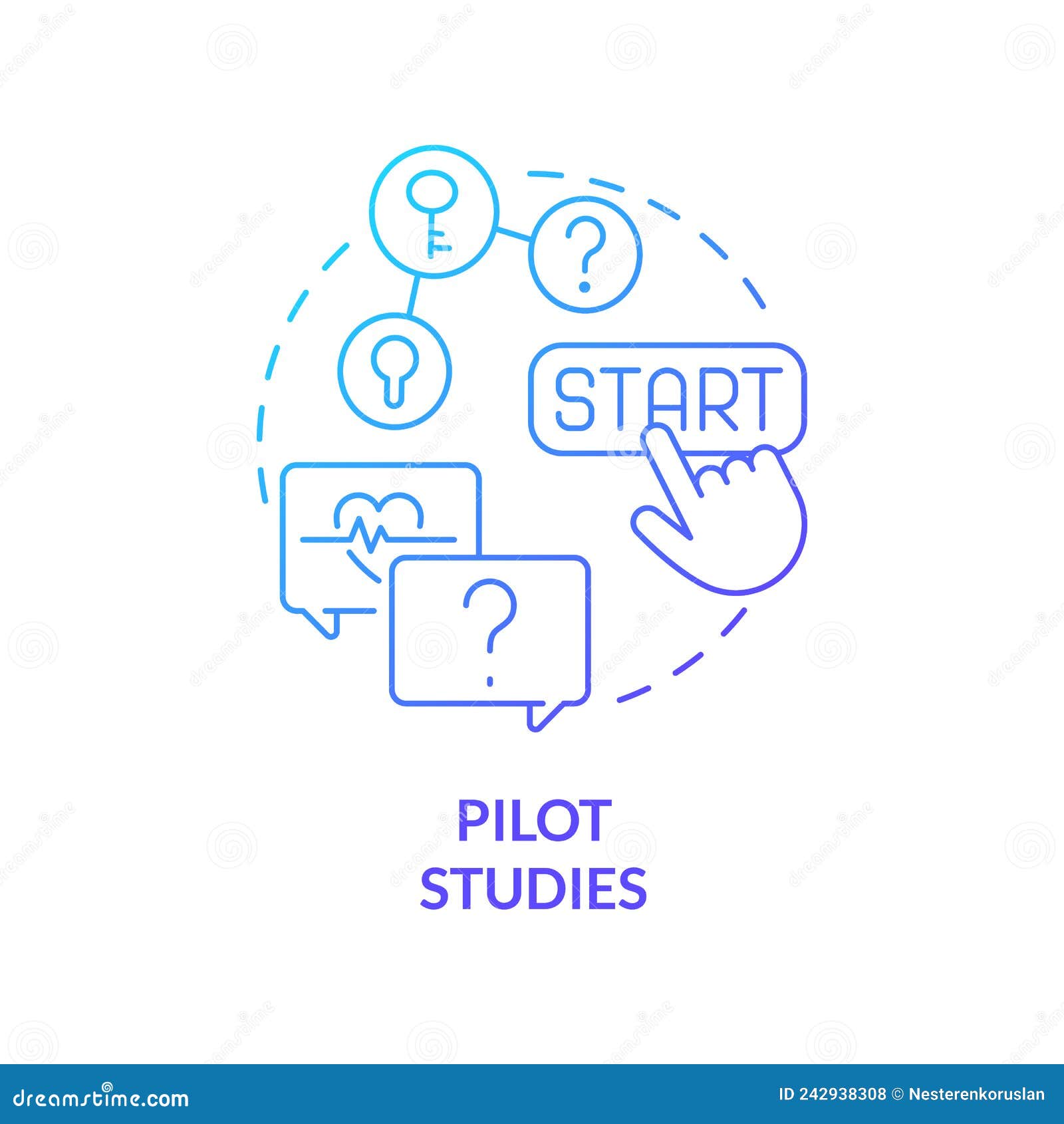 Pilot Studies Blue Gradient Concept Icon Stock Vector - Illustration of ...