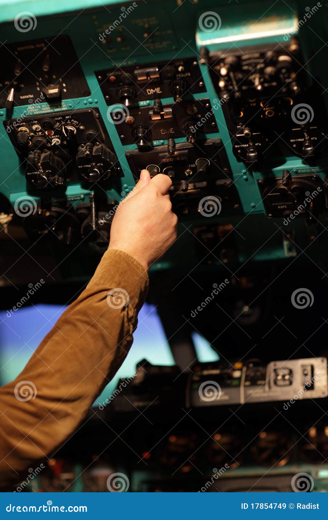 Pilot switches on toggle stock image. Image of industry - 17854749