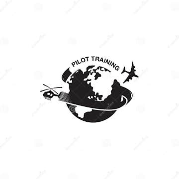 Pilot Training Academy Logo Design with Using Helicopter and Plane ...