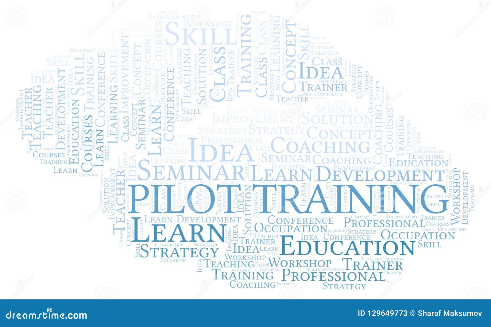 Pilot Training word cloud. stock illustration. Illustration of bright ...