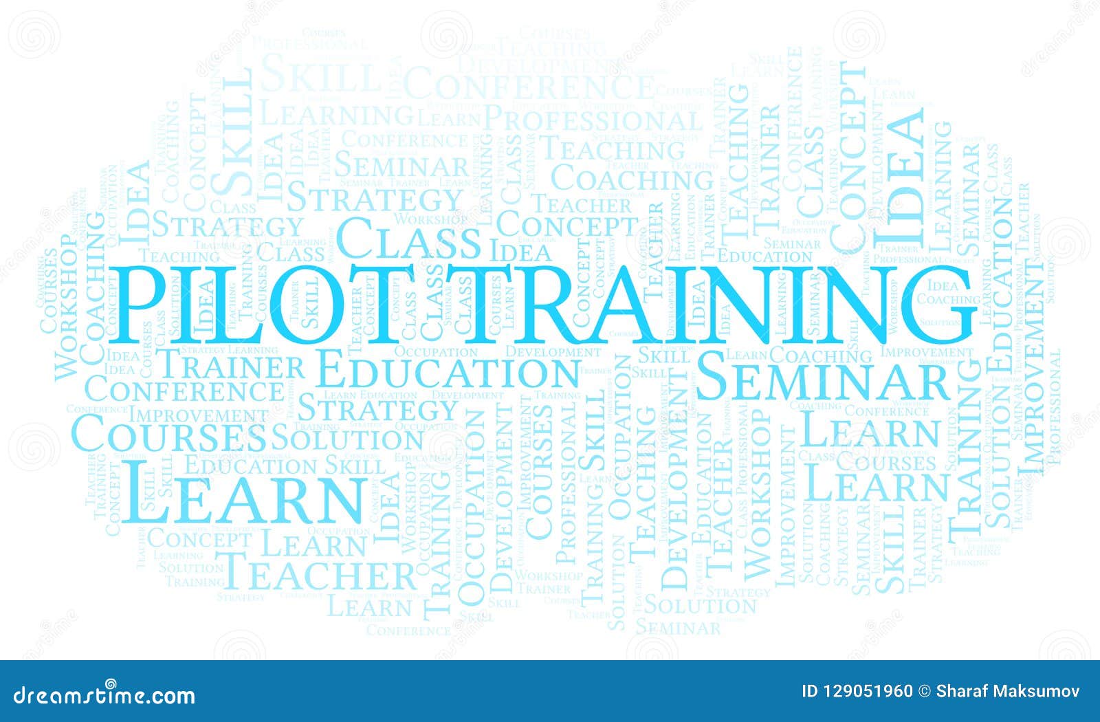 Pilot Training word cloud. stock illustration. Illustration of text ...