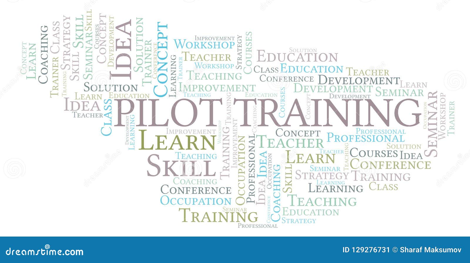 Pilot Training word cloud. stock illustration. Illustration of tagcloud ...
