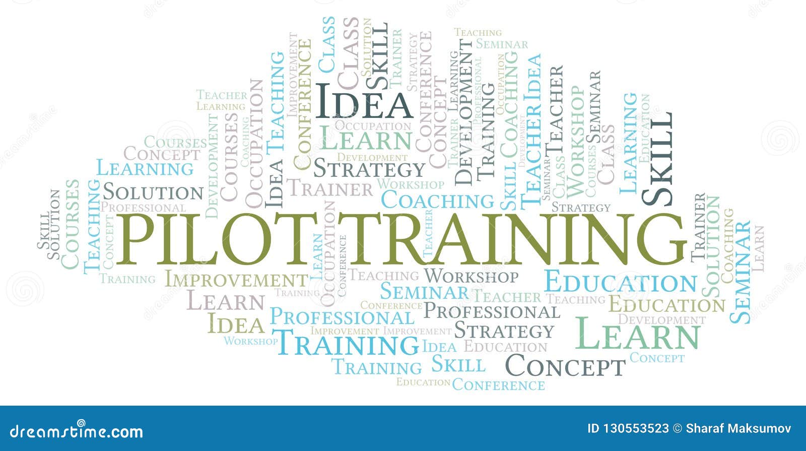Pilot Training word cloud. stock illustration. Illustration of learn ...