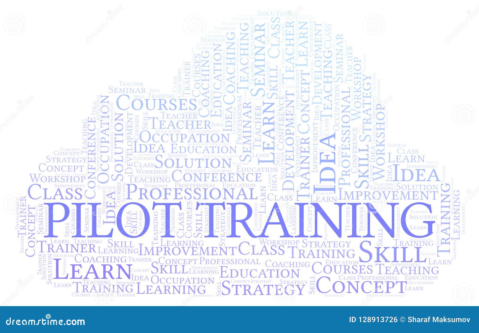 Pilot Training word cloud. stock illustration. Illustration of ...