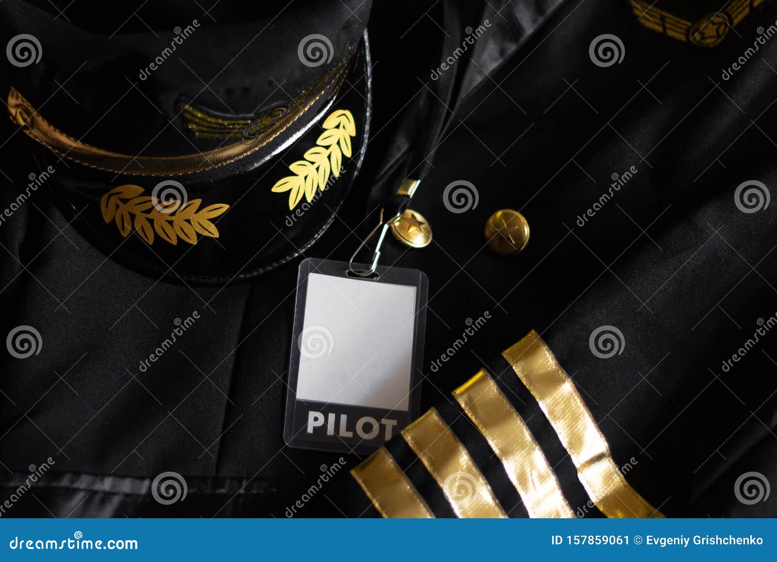 Pilot Uniform Profession Airline Crew Aviator Professional Stock Image ...