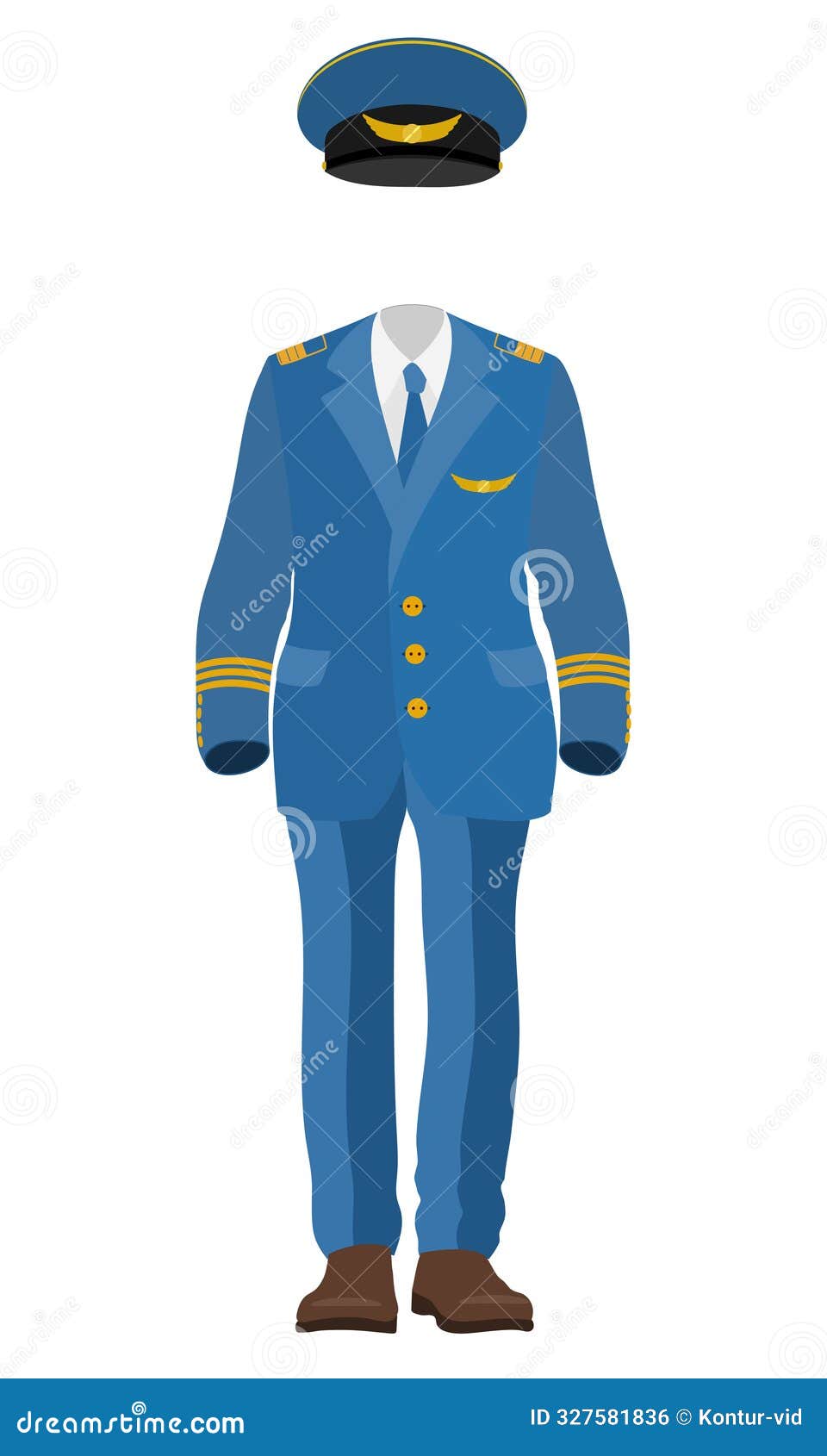 Pilot In Uniform Head Becoming A Cloud Of Airplanes And Radar Signals ...