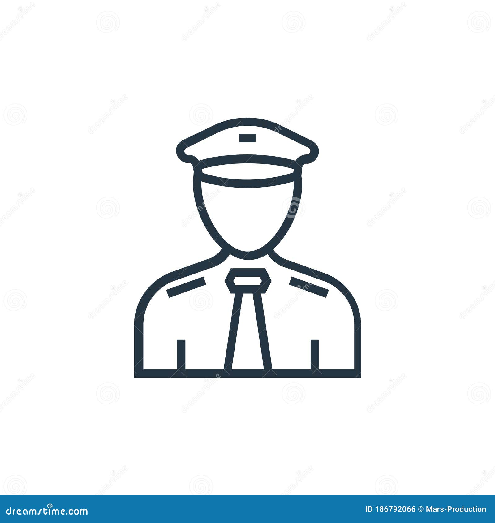 Pilot Vector Icon. Pilot Editable Stroke. Pilot Linear Symbol for Use ...