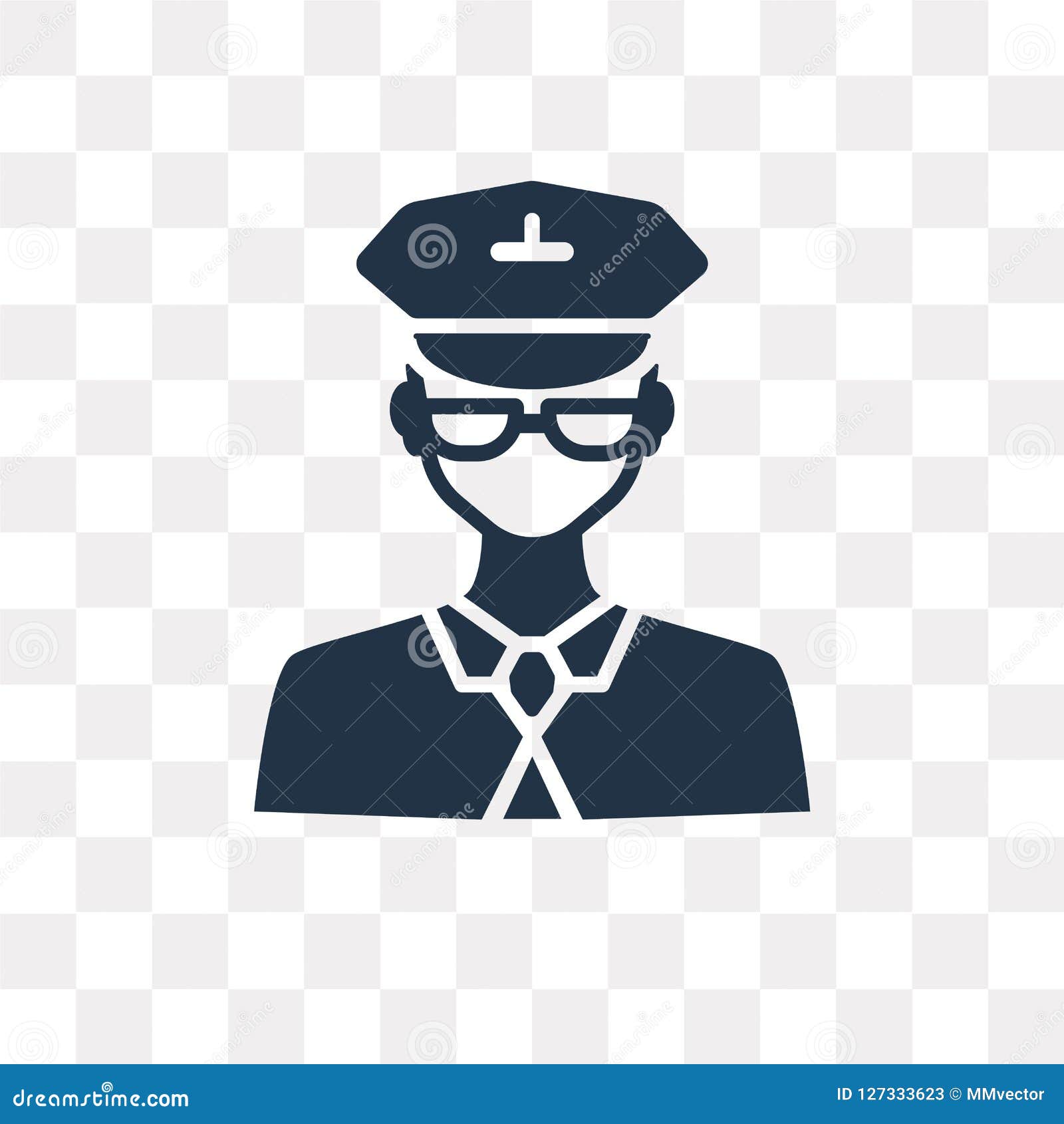 Pilot Vector Icon Isolated on Transparent Background, Pilot Tra Stock ...