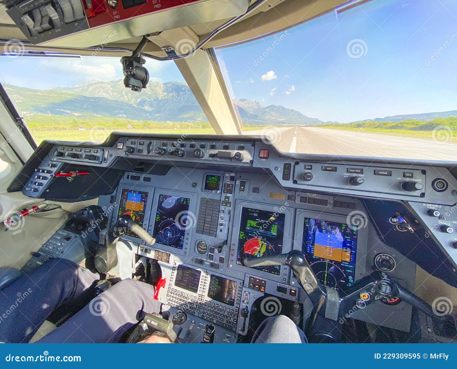 Pilot View from Cockpit, Inside View, on the Runway Editorial Image ...