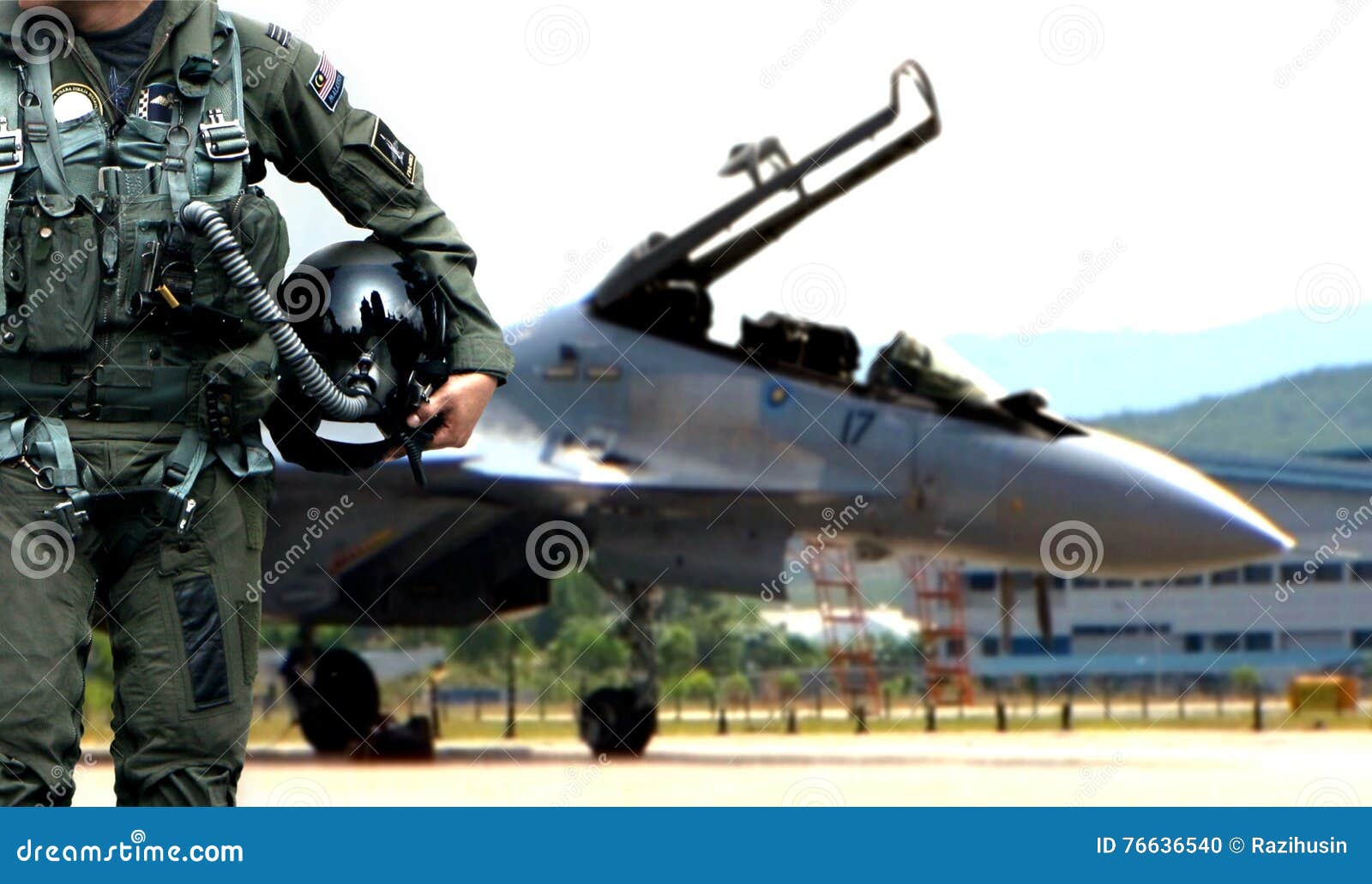 Pilot Walking Away from Jet Fighter Stock Photo - Image of force ...