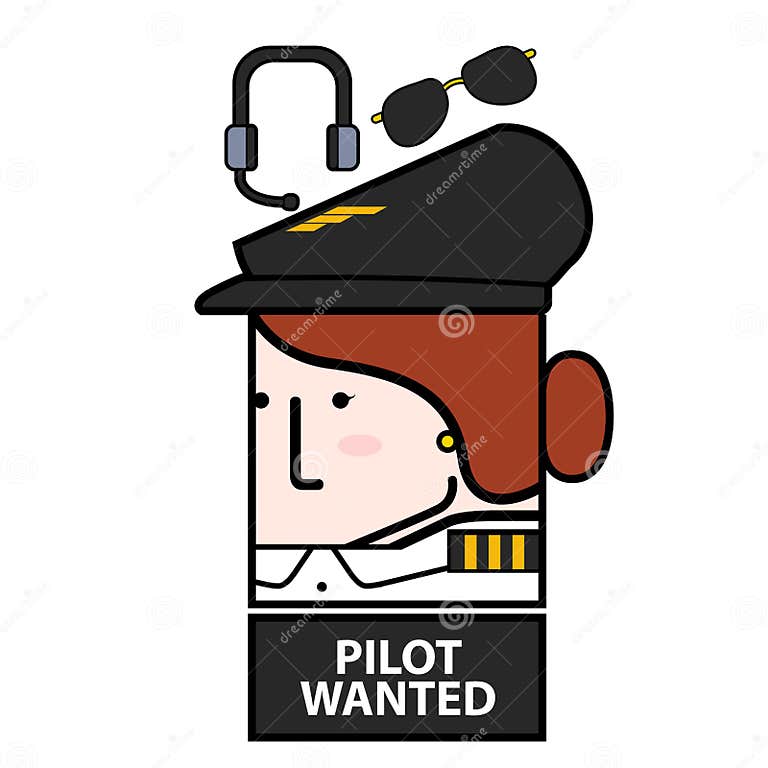 Pilot wanted avatar image stock vector. Illustration of hiring - 157232644