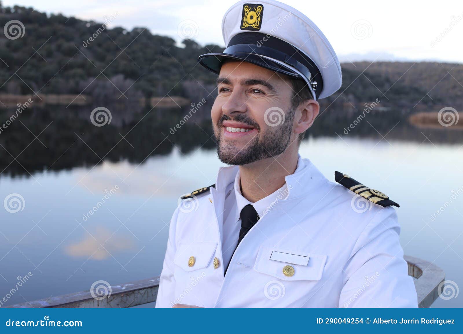 Pilot Wearing a White Uniform Stock Photo - Image of aeroplane ...