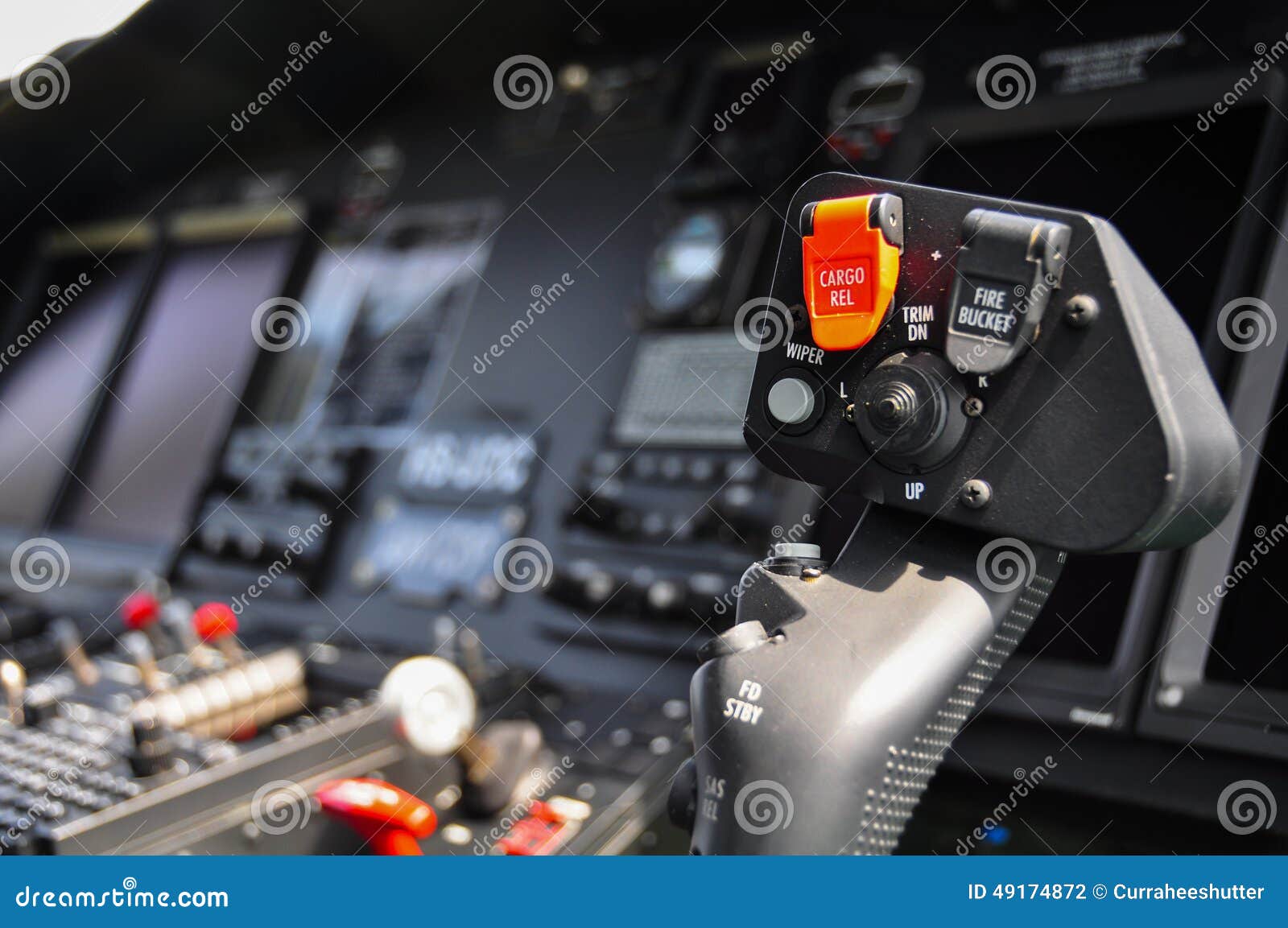 The Pilots Control Panel Inside a Passenger Airplane, Control Panel of ...