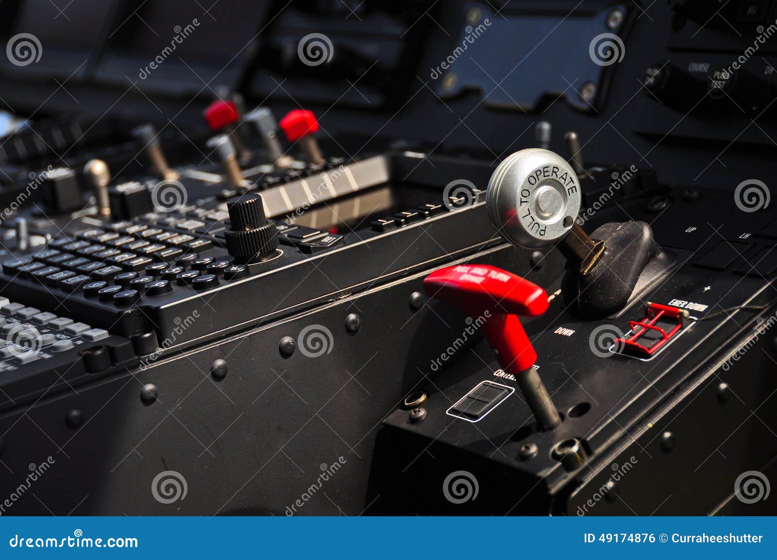 The Pilots Control Panel Inside a Passenger Airplane, Control Panel of ...
