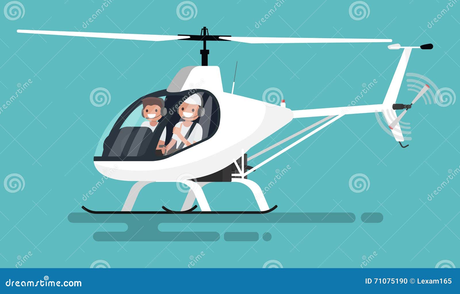 Cartoon Helicopter Pilot